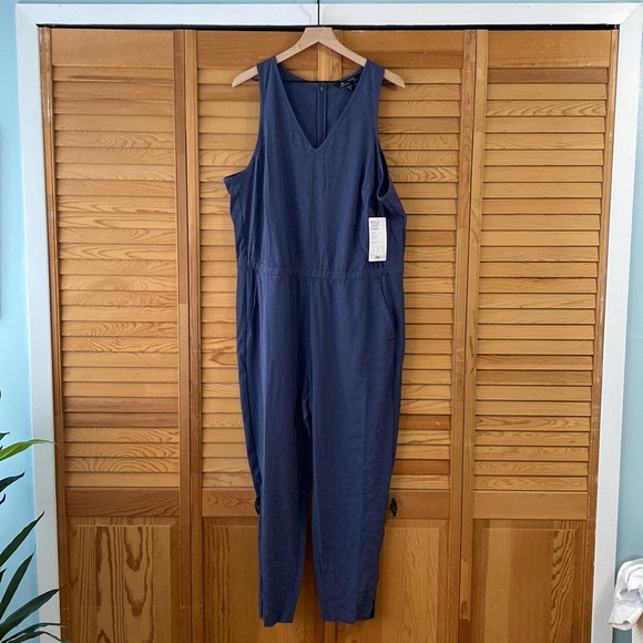 Athleta | Pants & Jumpsuits | Athleta Brooklyn Textured Jumpsuit | Poshmark